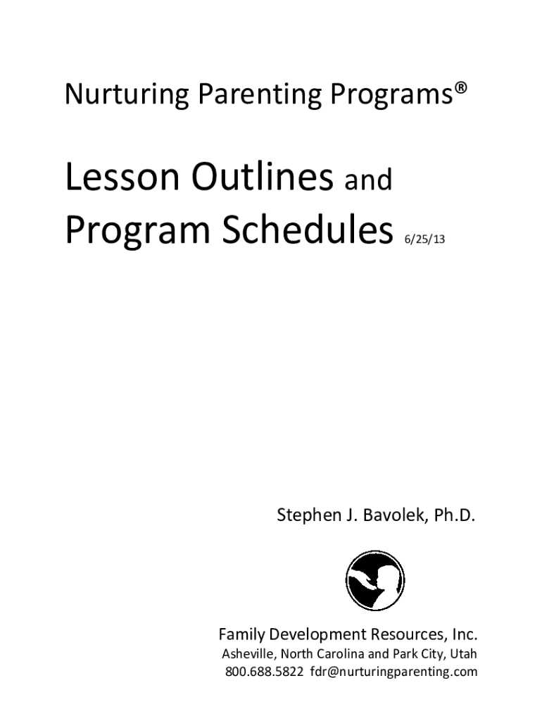 Fillable Online Over 30 Years of Evidence - Nurturing Parenting ...