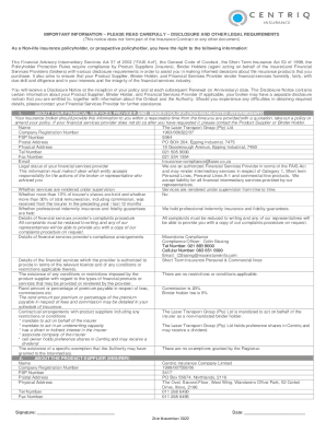 Fillable Online important information please read carefully disclosure ...