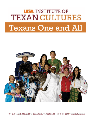 Fillable Online As state evolves, so should Institute of Texan Cultures ...