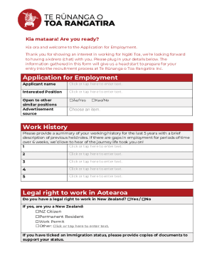 Fillable Online Pre-Employment Application form Fax Email Print - pdfFiller