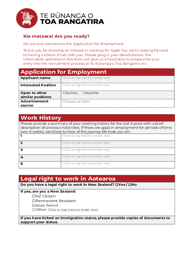 Fillable Online Pre-Employment Application form Fax Email Print - pdfFiller