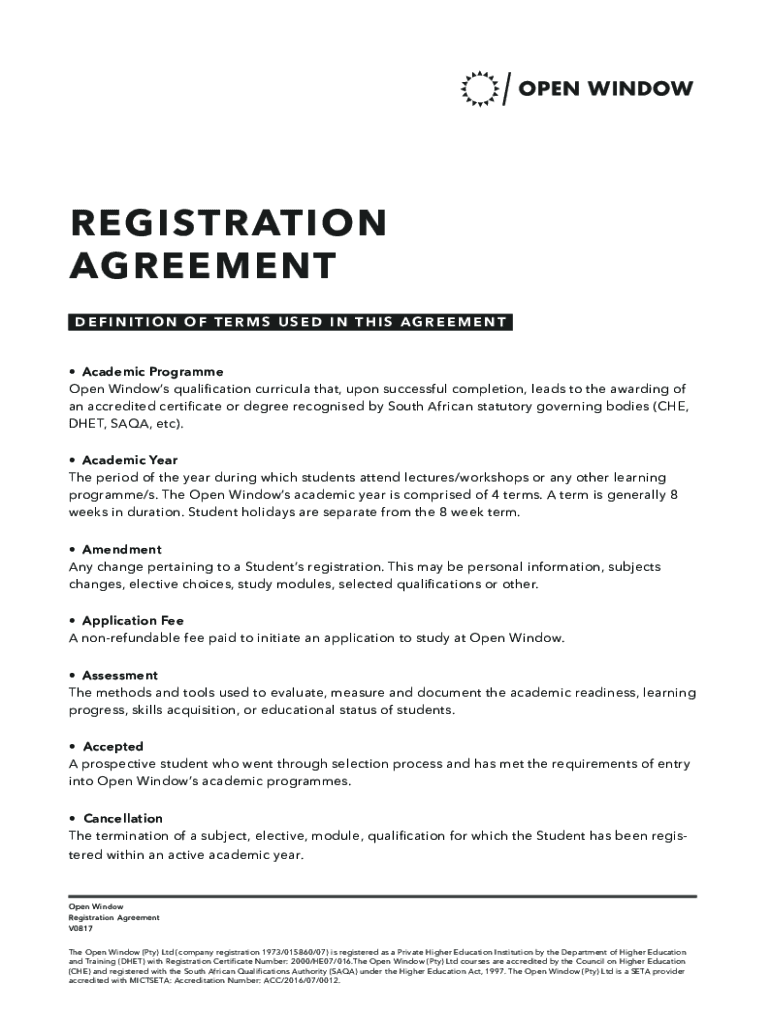 Fillable Online New Registration Agreement Form copy copy Fax Email ...