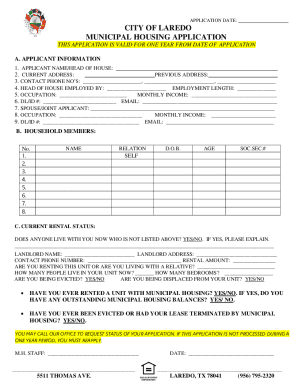 Fillable Online ci laredo tx city of laredo municipal housing ...