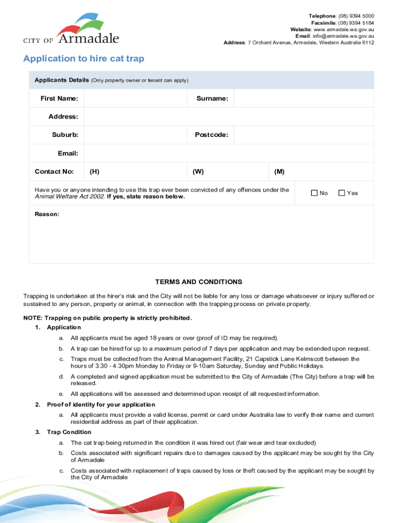 Fillable Online Application for Certificate of Animal Registration for ...