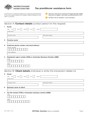 Fillable Online Tax practitioner assistance form Fax Email Print ...