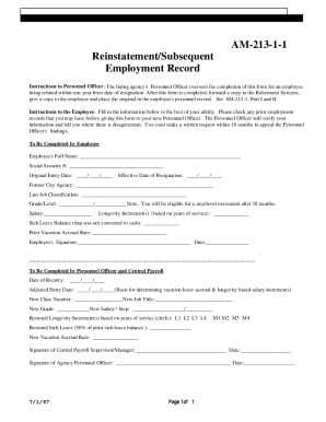 Fillable Online Rehire Eligibility and Service Recognition Fax Email ...