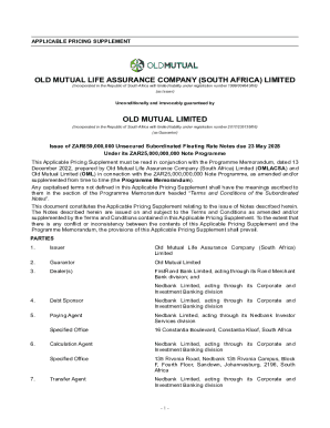 Fillable Online Old Mutual Life Assurance Co. (South Africa) Ltd. Fax ...