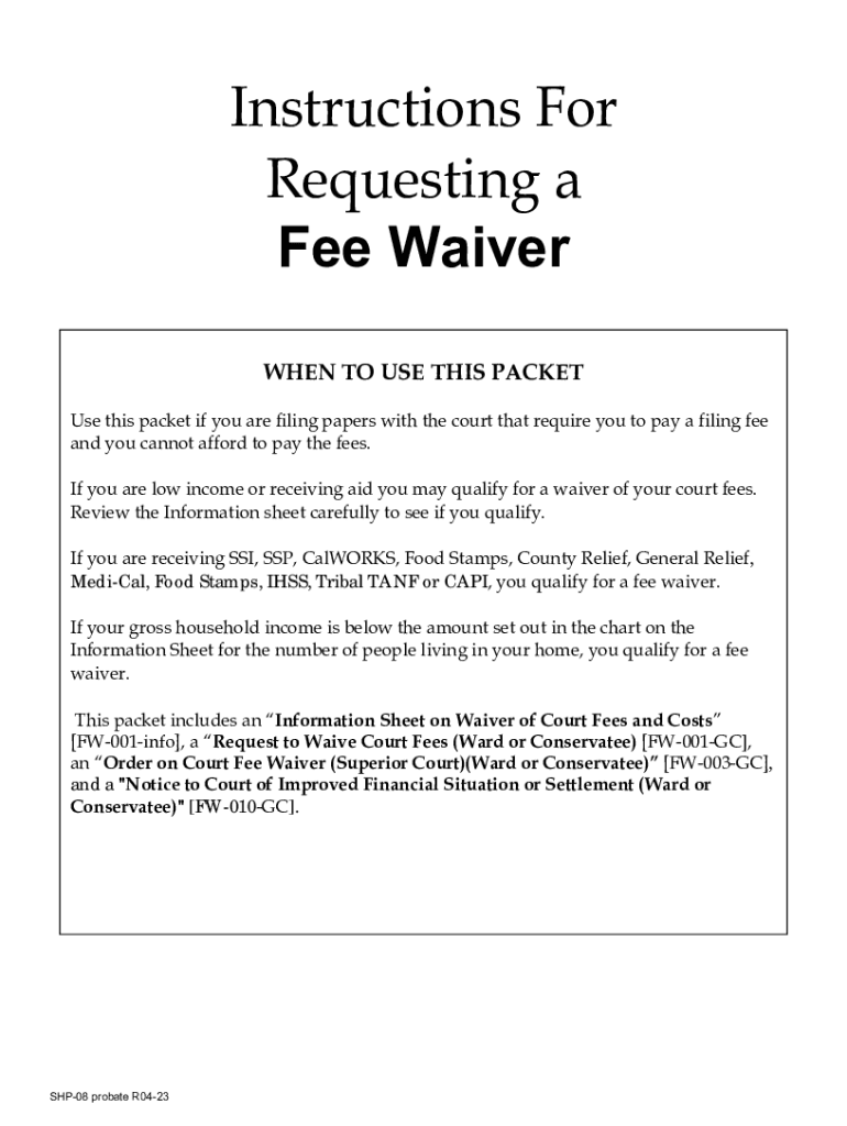Fillable Online FW-001-INFO INFORMATION SHEET ON WAIVER OF SUPERIOR ...
