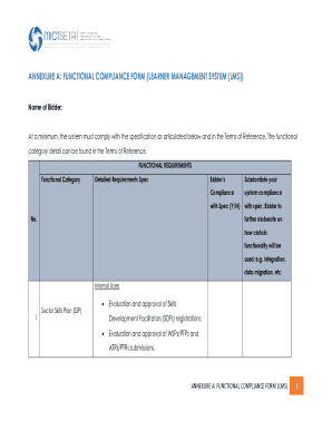 Fillable Online Annexure-A-Functional-Compliance-Form-MIS-and-DSS-.pdf Fax Email Print - pdfFiller