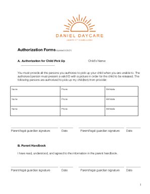 Fillable Online Online Pick-Up Authorization Form (Check List) Fax ...