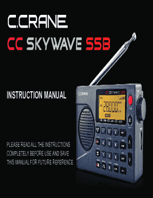 Fillable Online C. Crane CC Skywave SSB Instruction Manual - Radio Fax Email Print - pdfFiller