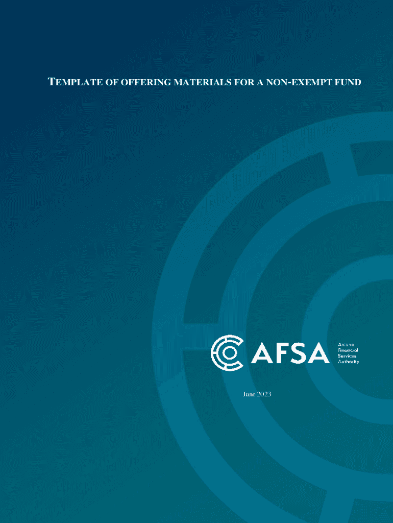 Fillable Online template-of-offering-materials-for-non-exempt-fund. ... Fax Email Print - pdfFiller