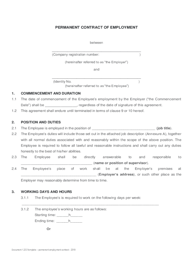 Fillable Online Duration of Employment Sample Clauses Fax Email Print ...
