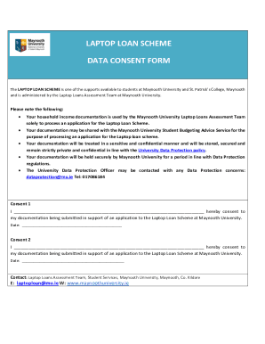 Fillable Online LAPTOP LOAN SCHEME DATA CONSENT FORM Fax Email Print ...