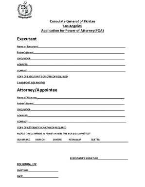 Fillable Online Consular ServicesManual Power of Attorney Fax Email ...