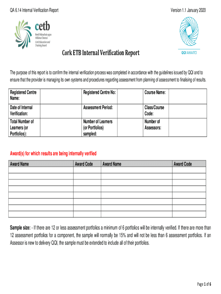 Fillable Online Policy on Internal Verification as part of the ...