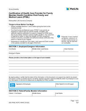 Fillable Online Certification of health care provider for Employee's ...