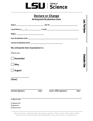 Fillable Online How do I declare my graduation date and when should ...