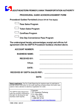 Fillable Online procedural guide acknowledgment form Fax Email Print ...