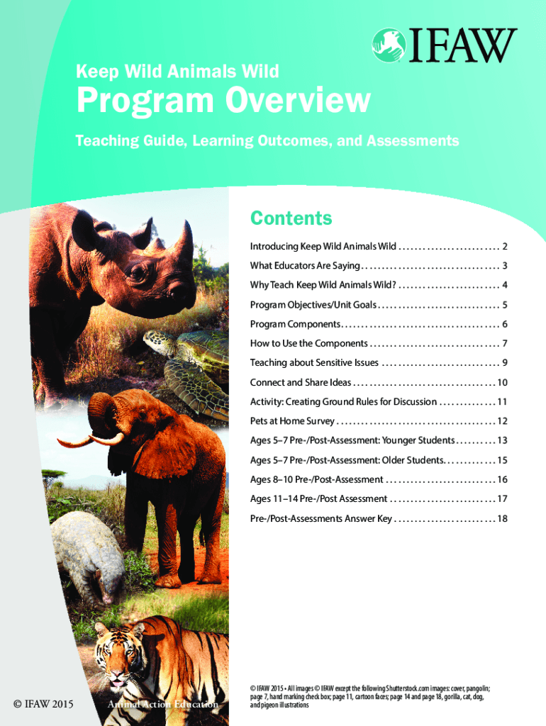Fillable Online Keep Wild Animals Wild - Program Overview Fax Email ...