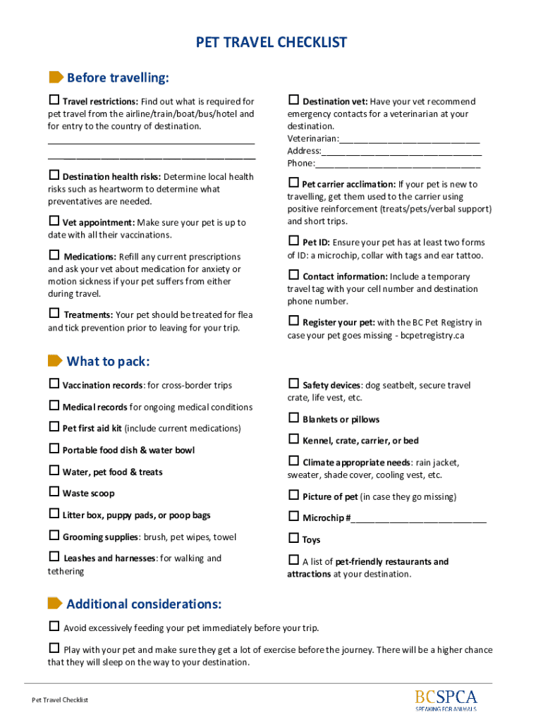 Fillable Online spca bc BC SPCA Template for Word Documents Fax Email ...