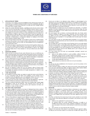 Fillable Online terms and conditions of purchase Fax Email Print - pdfFiller