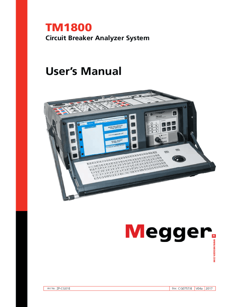 Fillable Online TM1800 - Dual Ground Circuit Breaker Analyzer Fax Email ...