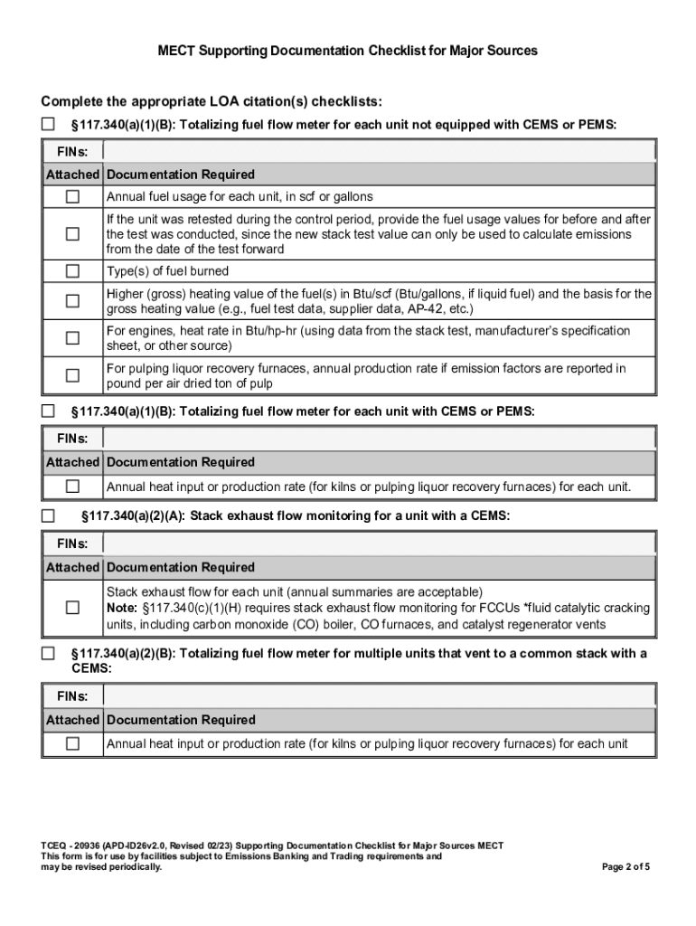 Fillable Online TCEQ Form 20936 - Mass Emissions Cap and Trade (MECT) Annual Compliance Reports ...