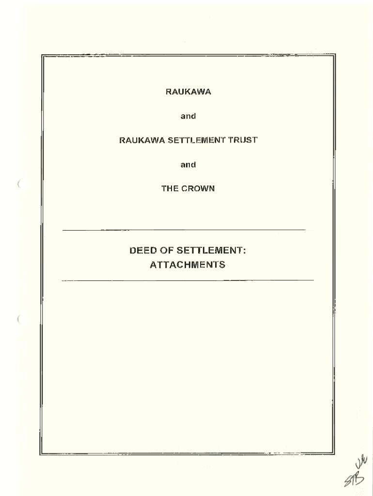 Fillable Online Raukawa Deed of Settlement - signing at Aotearoa Marae ...