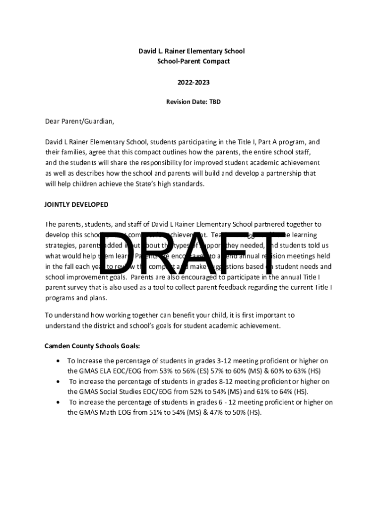Fillable Online dlres camden k12 ga Title 1 - David L. Rainer ...