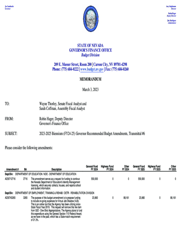 Fillable Online budget nv Robin Hager Fax Email Print - pdfFiller