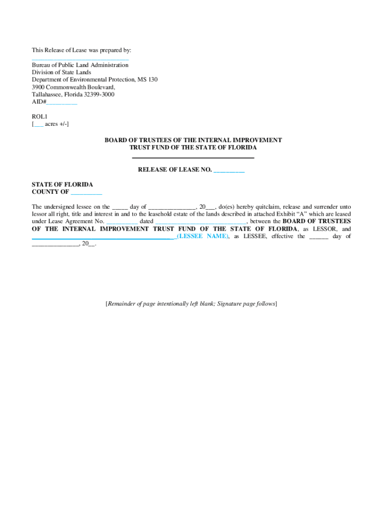 Fillable Online 3 - Submerged Land Lease Modification. ... Fax Email ...