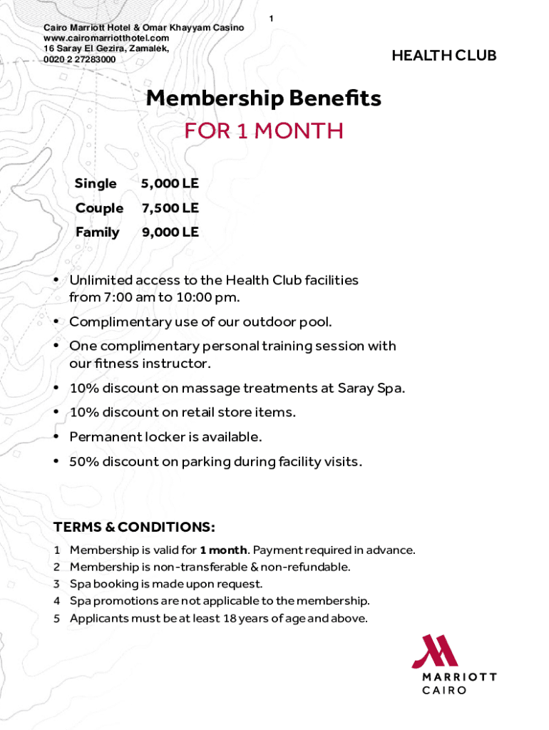 Fillable Online Cairo Marriott Hotel Fax Email Print - pdfFiller