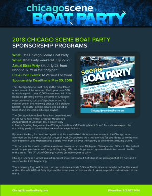 Fillable Online The Chicago Scene Boat Party - Party Your Heart Out ...