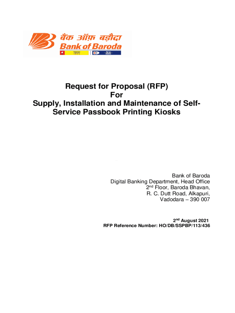 Fillable Online request for proposal for empanelment of printers for ...