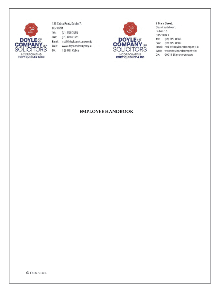 Fillable Online Outsource Employee Handbook Fax Email Print - pdfFiller