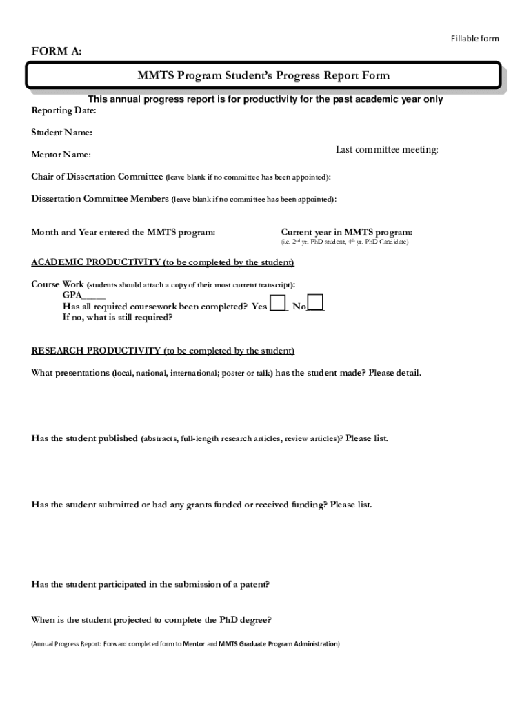 Fillable Online Student Progress Report Template High School Fax Email ...