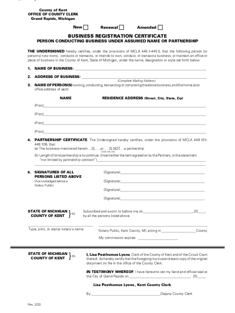 Fillable Online Statement from Kent County Clerk Lisa Posthumus Lyons ...