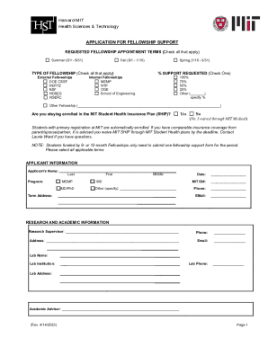 Fillable Online hst mit Health Sciences & Technology - Harvard Medical School Fax Email Print ...