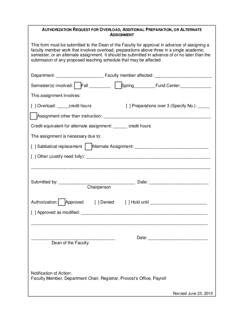 Fillable Online authorization request for overload, ... Fax Email Print - pdfFiller