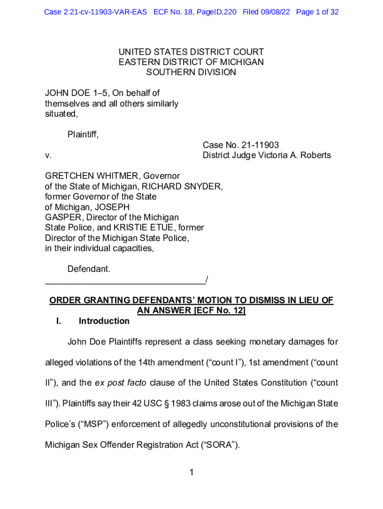 Fillable Online (21-11903) Final Order Granting Defendants' Motion to ...