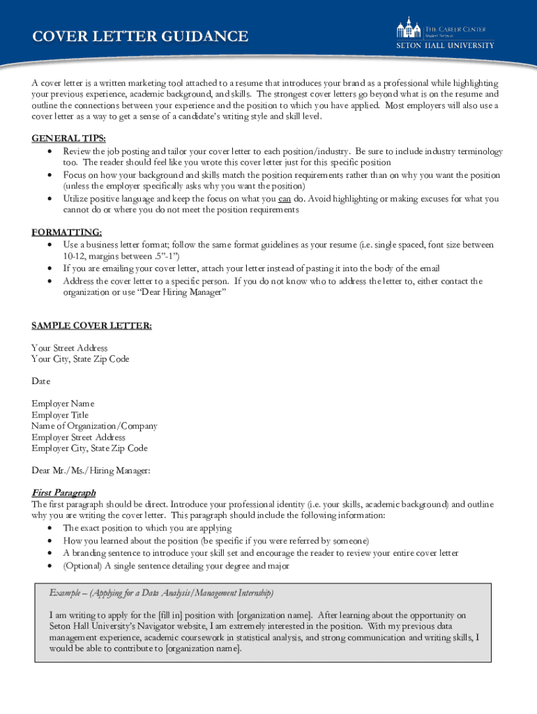 Fillable Online Cover-Letter-Guidance.pdf Fax Email Print - pdfFiller