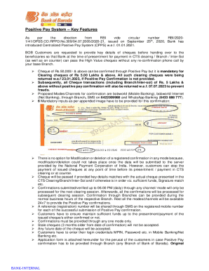 Fillable Online Positive Pay SystemKey Features Fax Email Print - pdfFiller