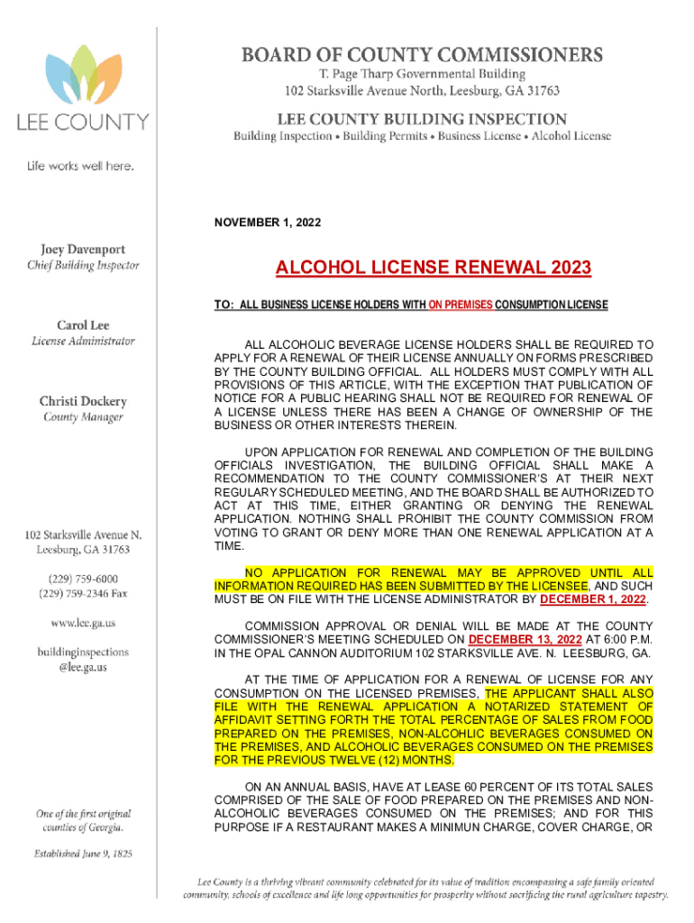Fillable Online Lee County Business Forms Fax Email Print - pdfFiller