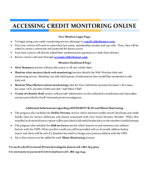 Fillable Online Set up your monitoring account with ID TheftSmart Fax ...