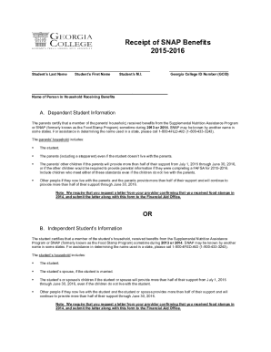 Fillable Online Fillable Online asub 20152016 Receipt of SNAP Benefits ...