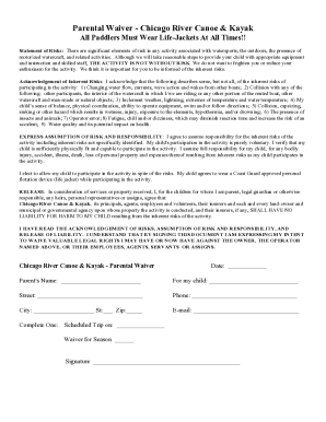 Fillable Online Waiver-and-Release-Form-Minor-Child- ... Fax Email ...