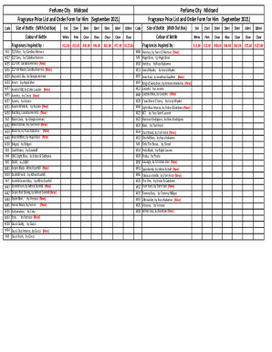 Fillable Online Perfume City Midrand Fragrance Price List and Order ...