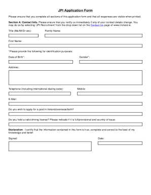 Fillable Online JPI Application Form Fax Email Print - pdfFiller