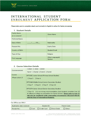 Fillable Online International-Students-Enrolment-Application-Form. ... Fax Email Print - pdfFiller